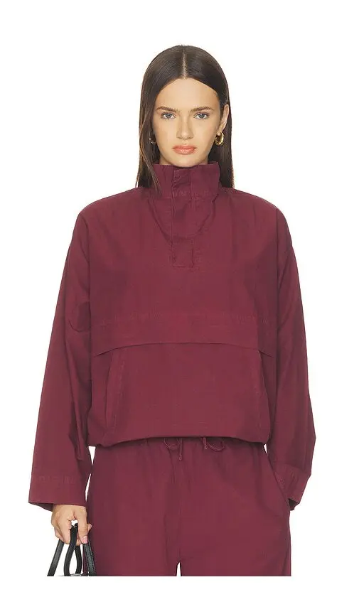 LESET Kyoto Anorak In Burgundy - Maroon