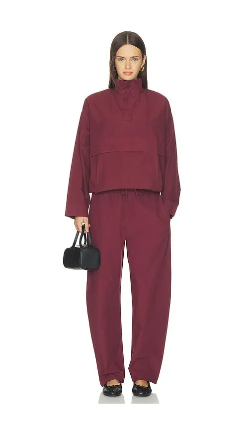 LESET Kyoto Anorak In Burgundy - Maroon