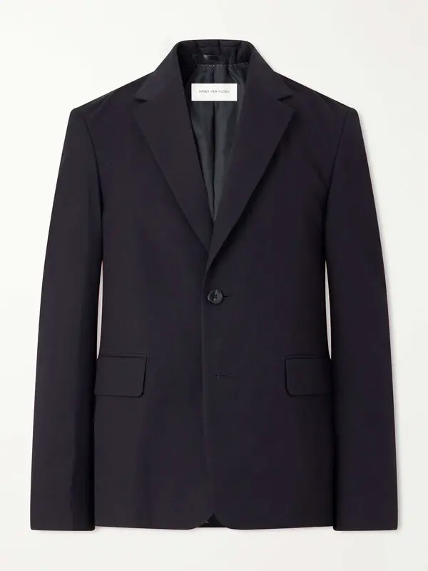 Dries Van Noten Billys Cotton And Wool-blend Canvas Blazer