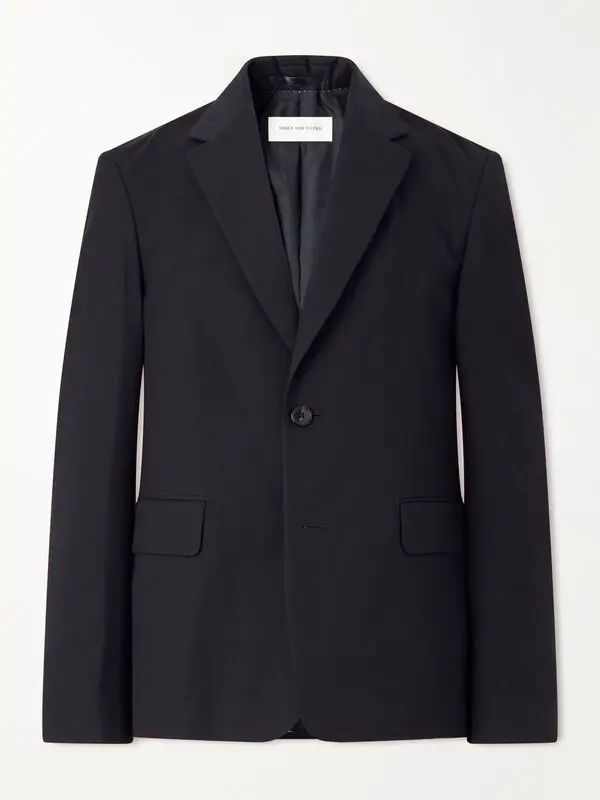 Dries Van Noten Billys Cotton And Wool-blend Canvas Blazer - Black