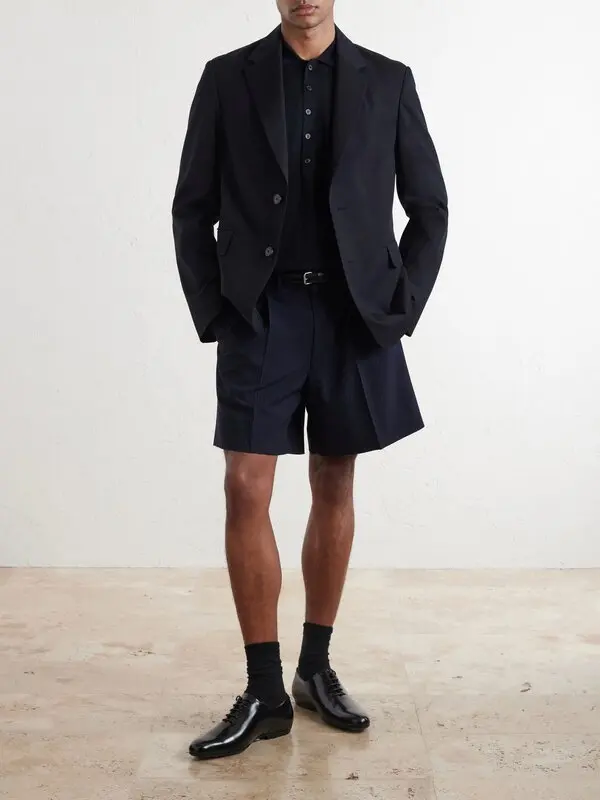 Dries Van Noten Billys Cotton And Wool-blend Canvas Blazer - Black