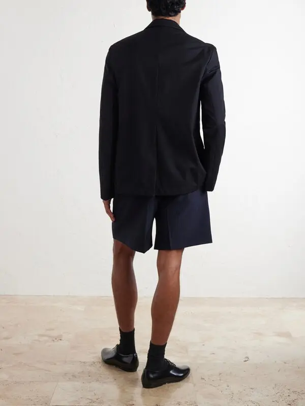 Dries Van Noten Billys Cotton And Wool-blend Canvas Blazer - Black