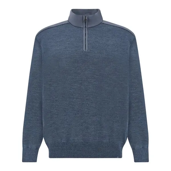 Paul & Shark Half-zip Sweater In Cool Touch Wool With Typhoon® Re-4x4 Stretch Details