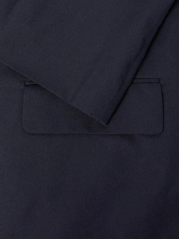 Dries Van Noten Billys Cotton And Wool-blend Canvas Blazer - Blue