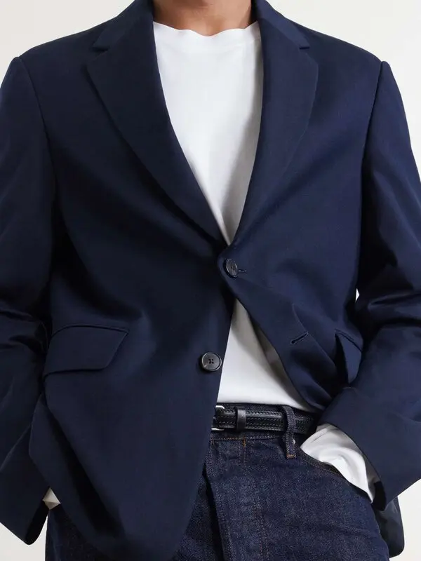Dries Van Noten Billys Cotton And Wool-blend Canvas Blazer