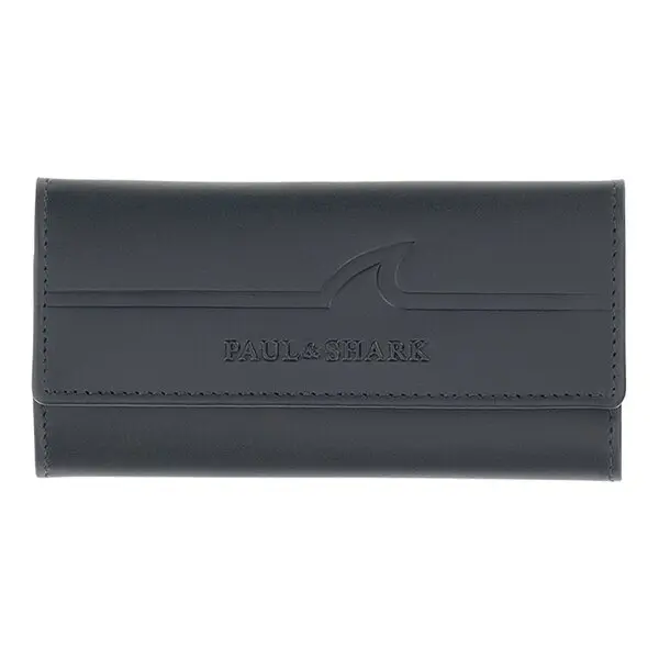 Paul & Shark Fin Embossed Leather Keychain