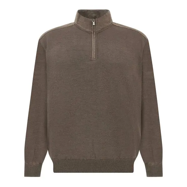Paul & Shark Riviera Half-zip Merino Wool Sweater - Sequoia