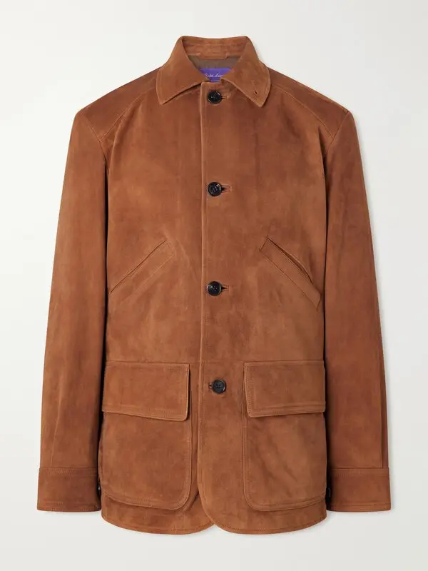 Ralph Lauren Purple Label Suede Panel Jacket