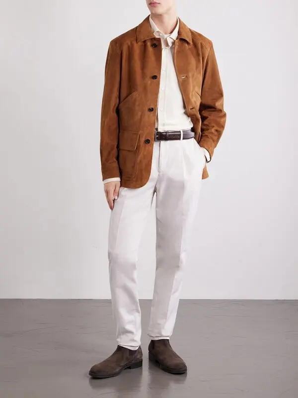 Ralph Lauren Purple Label Suede Panel Jacket