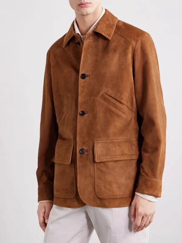 Ralph Lauren Purple Label Suede Panel Jacket
