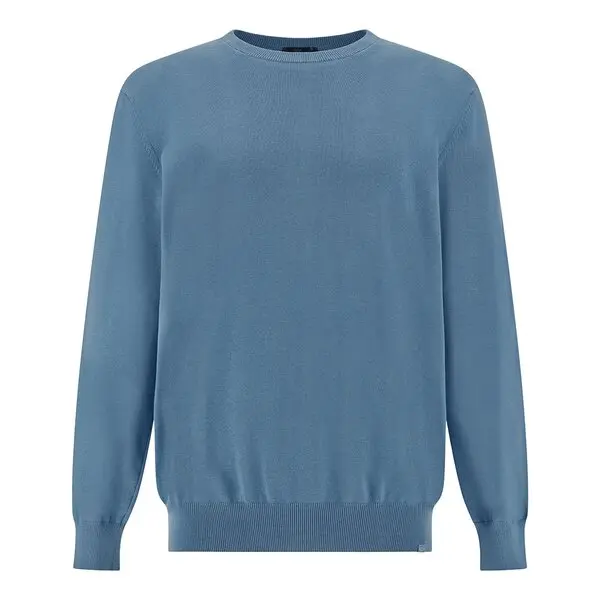 Paul & Shark Garment Dyed Pima Cotton Crewneck Sweater - Blue Bonnet