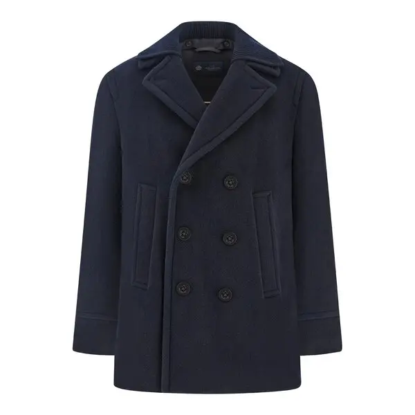 Paul & Shark Wool And Cashmere Pea Coat - Blue