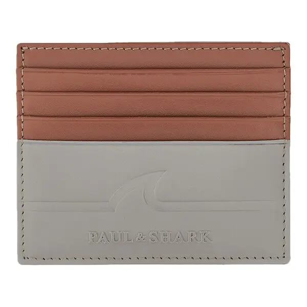 Paul & Shark Fin Embossed Leather Cardholder
