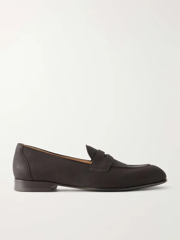 Brioni Nubuck Penny Loafers