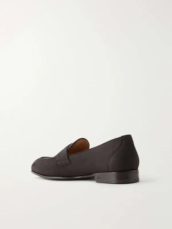Brioni Nubuck Penny Loafers