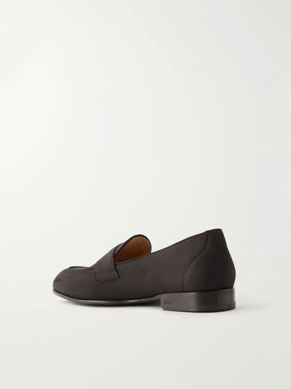 Brioni Nubuck Penny Loafers