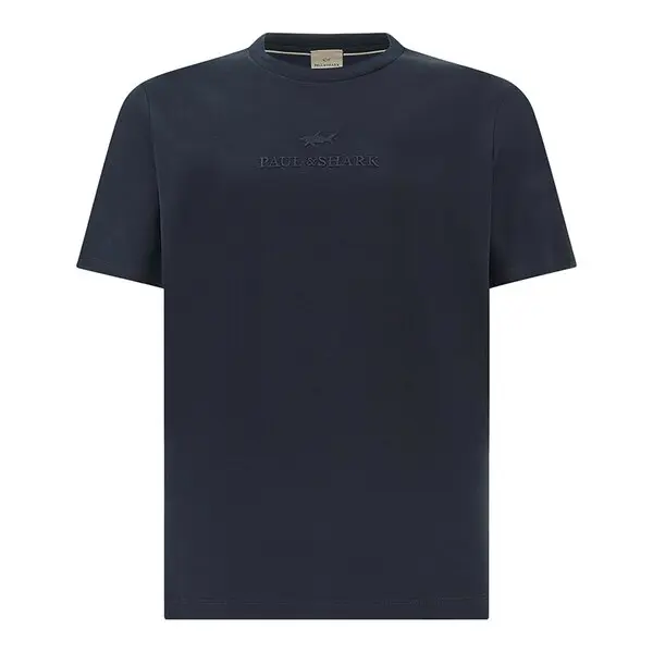 Paul & Shark Aqua Touch Cotton T-shirt With Embroidered Logo