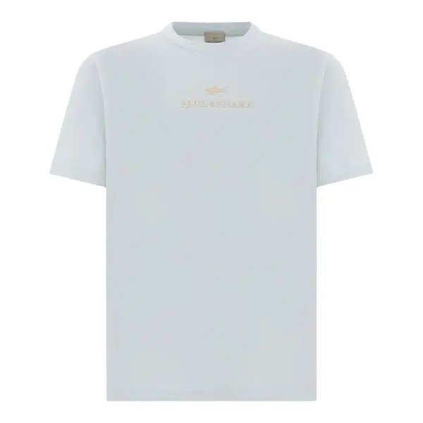 Paul & Shark Aqua Touch Cotton T-shirt With Embroidered Logo - Skyride