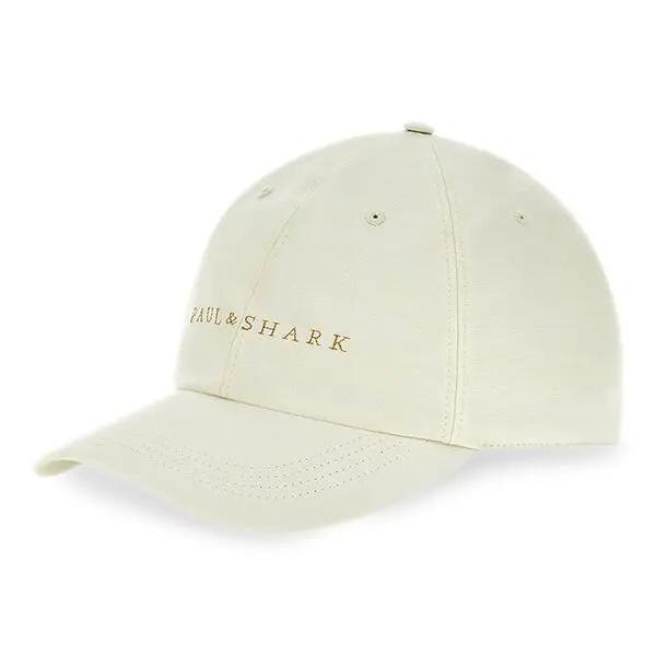 Paul & Shark Baseball Cap In Linen And Cotton Blend - Butter