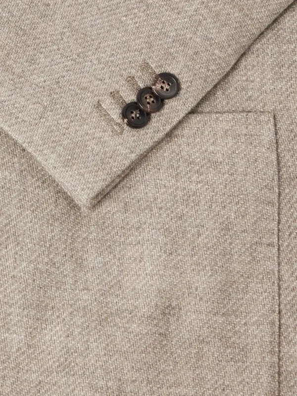 SLOWEAR Cotton, Wool And Cashmere-blend Jacquard Blazer