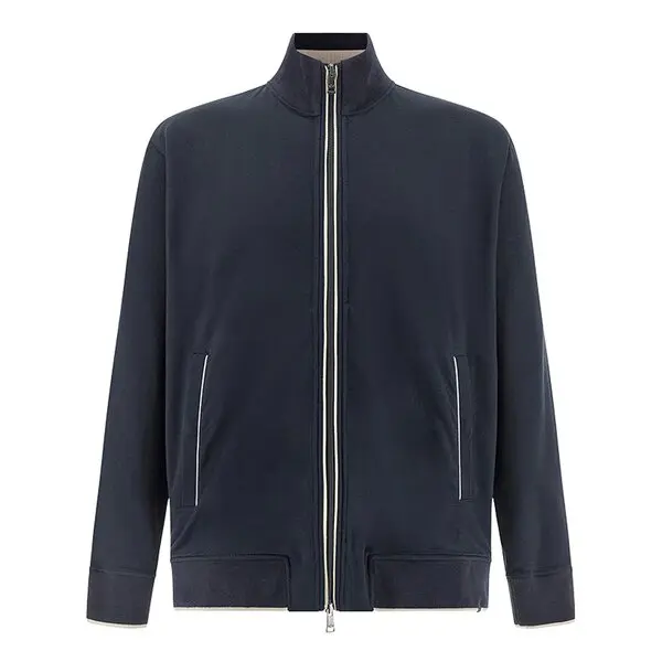 Paul & Shark Zip‑up Sweatshirt In Active Fleece Cotton