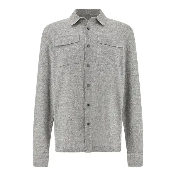 Paul & Shark Overshirt In Linen And Urukai Cotton - Light Grey