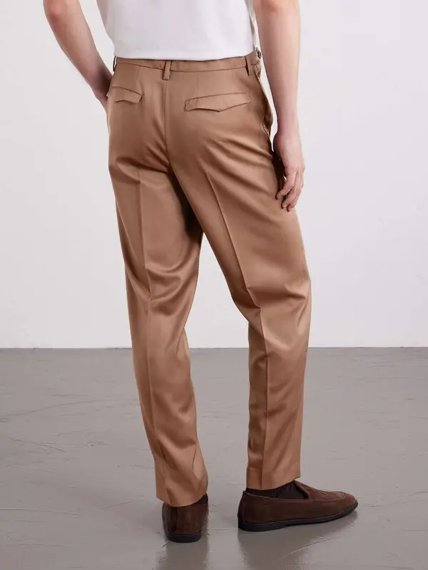 Barena Venezia Straight-leg Pleated Virgin Wool Suit Trousers