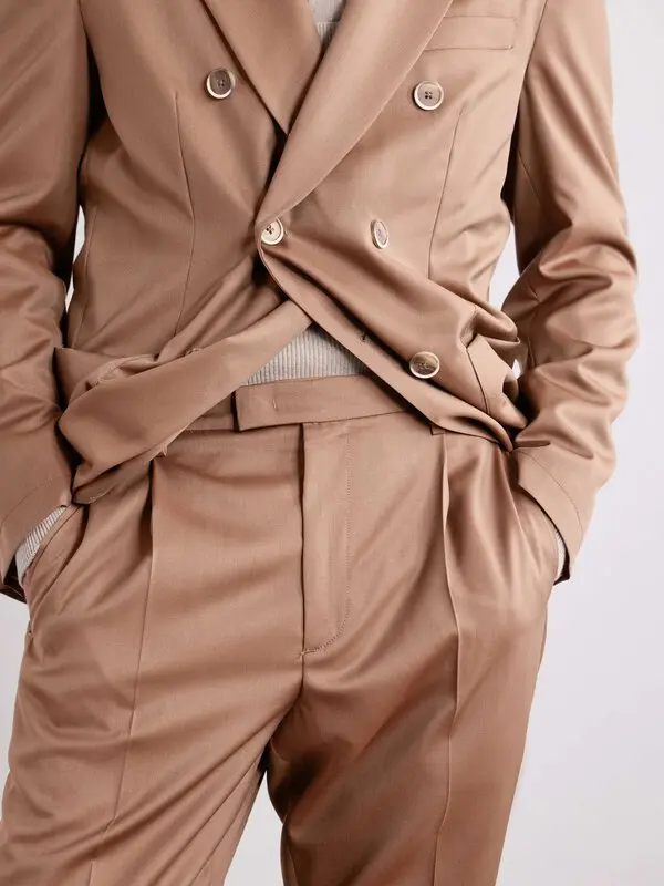 Barena Venezia Straight-leg Pleated Virgin Wool Suit Trousers