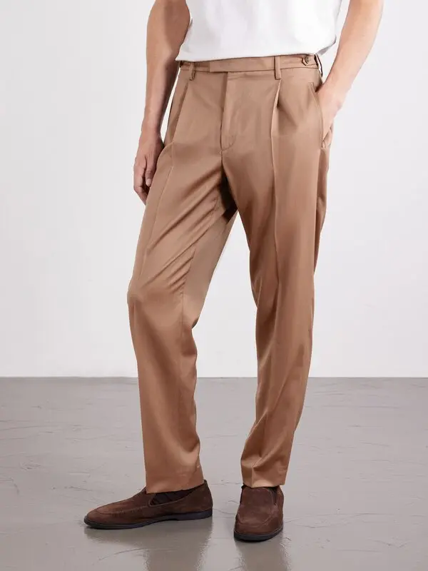 Barena Venezia Straight-leg Pleated Virgin Wool Suit Trousers
