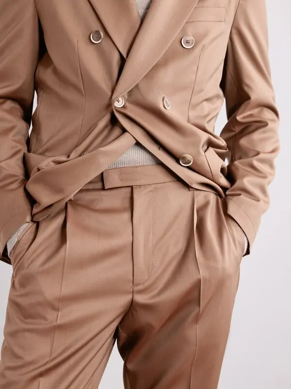 Barena Venezia Straight-leg Pleated Virgin Wool Suit Trousers
