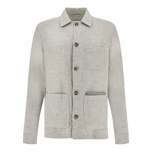 Paul & Shark Chore Overshirt In Linen