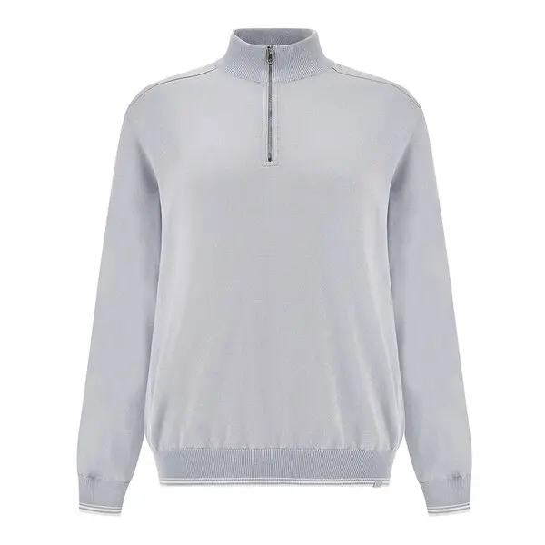 Paul & Shark Half‑zip Sweater In Piuma Cotton With Typhoon® Details