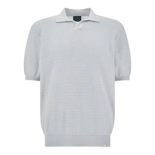 Paul & Shark Open‑collar Polo In Piuma Cotton