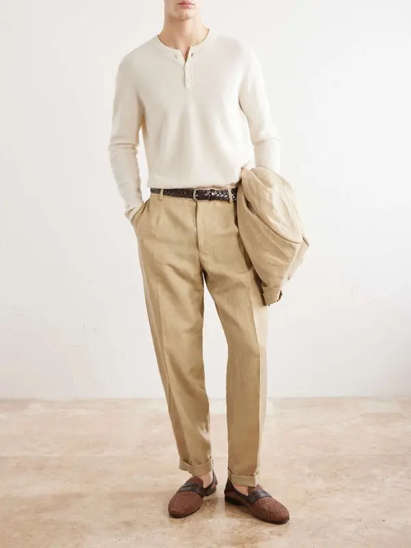 Dolce & Gabbana Tapered Linen Trousers