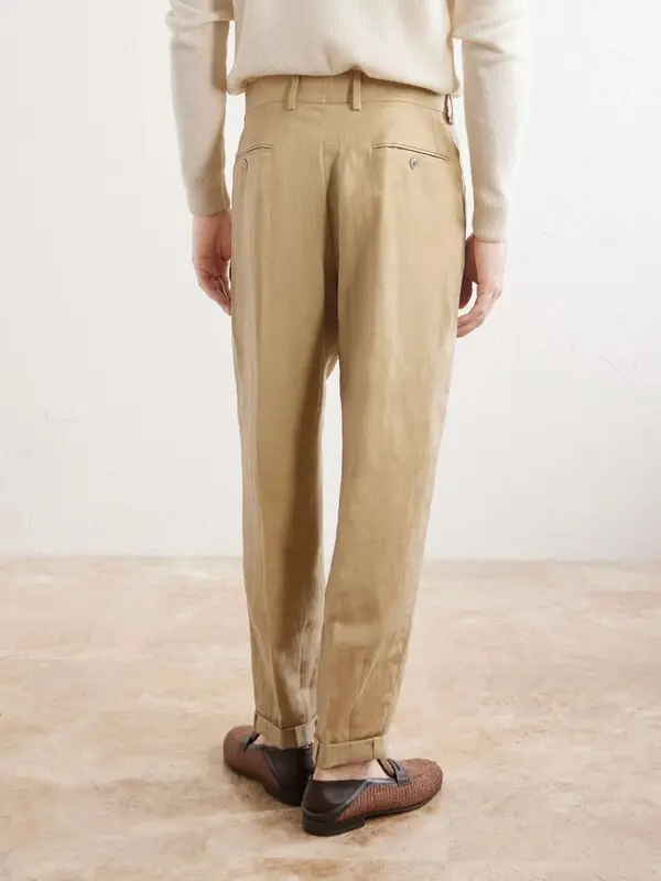 Dolce & Gabbana Tapered Linen Trousers