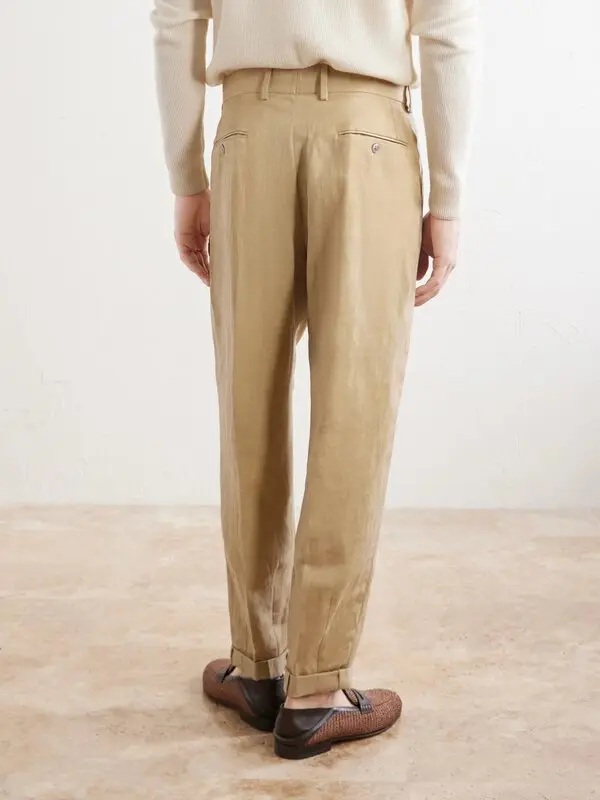 Dolce & Gabbana Tapered Linen Trousers