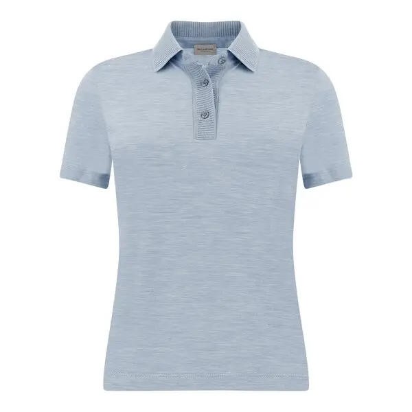 Paul & Shark Silk And Cotton V-neck Polo Shirt