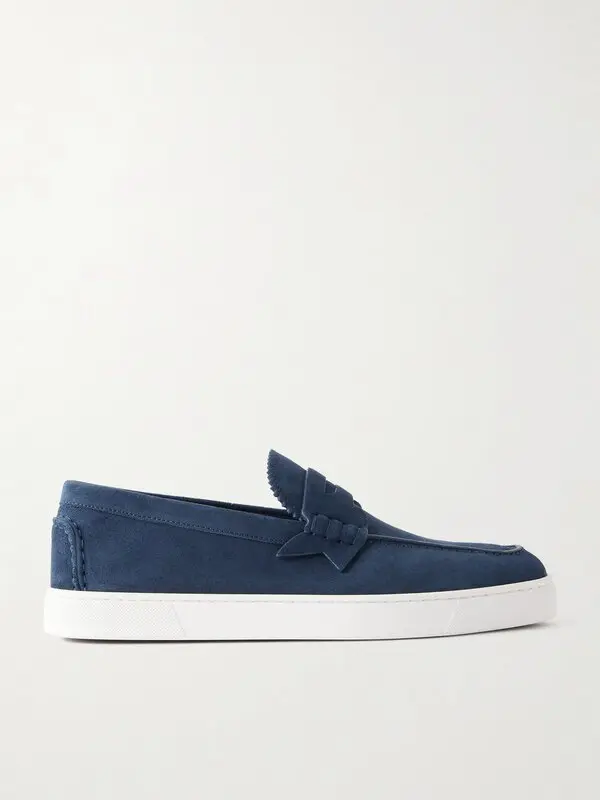 CHRISTIAN LOUBOUTIN Harold Suede Loafers - Blue