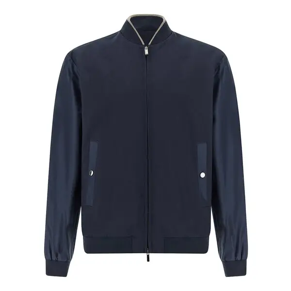 Paul & Shark Hybrid Bomber In Wool And Silk