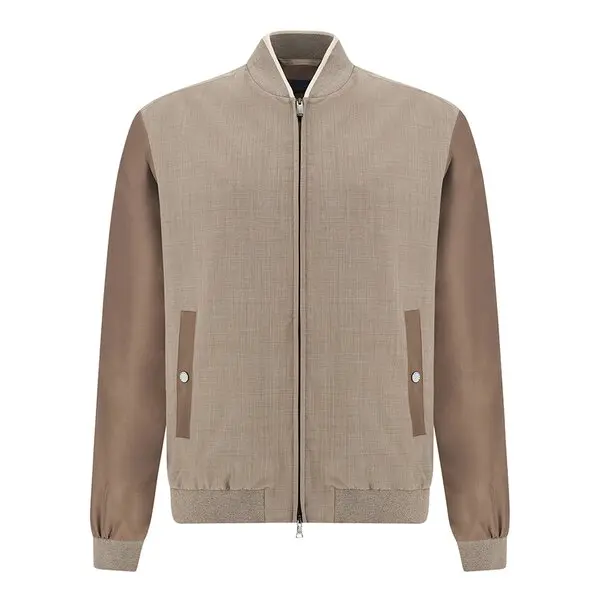 Paul & Shark Hybrid Bomber In Wool And Silk