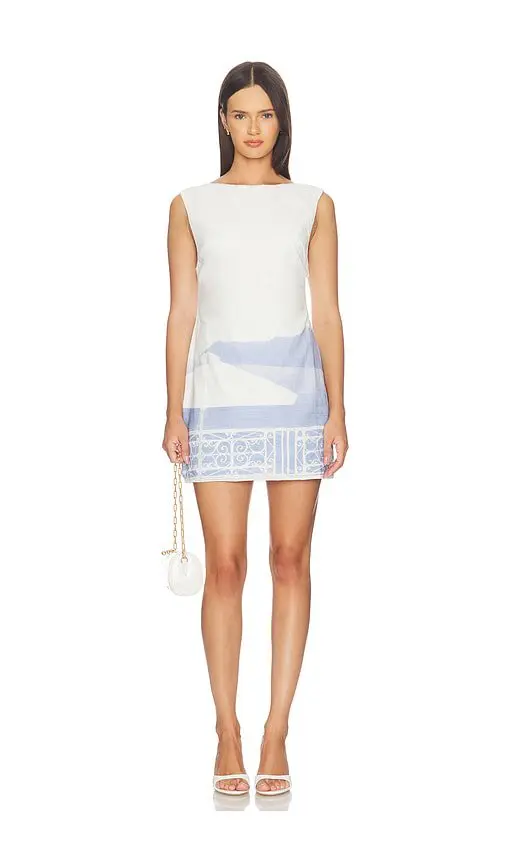 YELLOW THE LABEL Mason Linen Dress In White