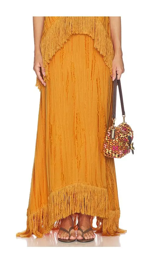 YELLOW THE LABEL Lennie Fringe Skirt