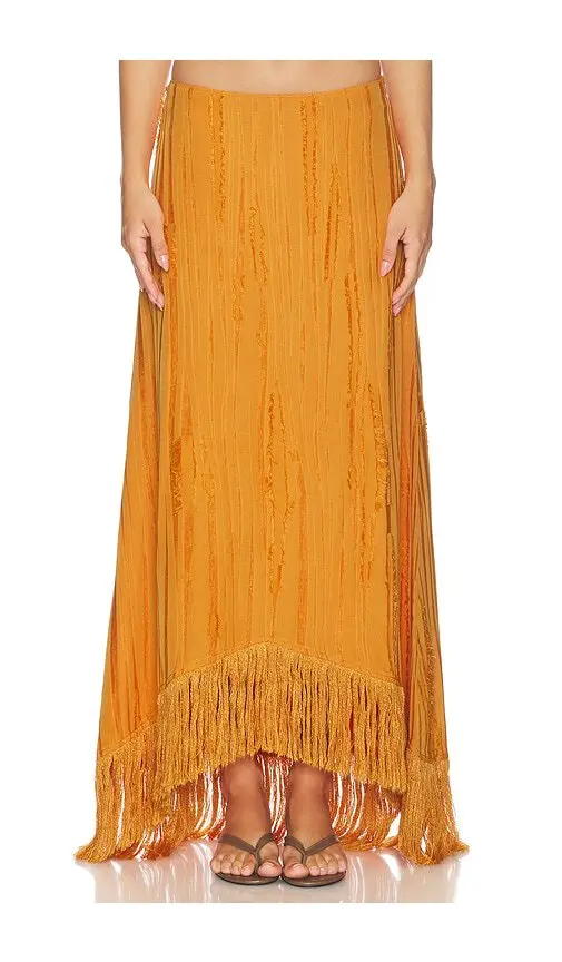 YELLOW THE LABEL Lennie Fringe Skirt