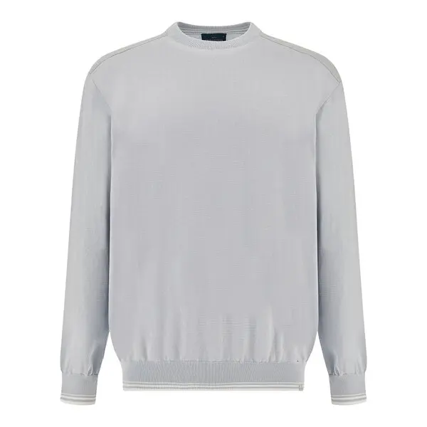 Paul & Shark Piuma Cotton Crew Neck Sweater With Technical Fabric Details - Skyride