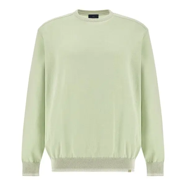 Paul & Shark Piuma Cotton Crew Neck Sweater With Technical Fabric Details