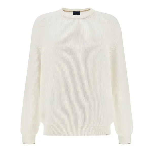 Paul & Shark Crew Neck Piuma Cotton Sweater