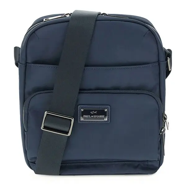Paul & Shark Leather-trimmed Nylon Messenger Bag