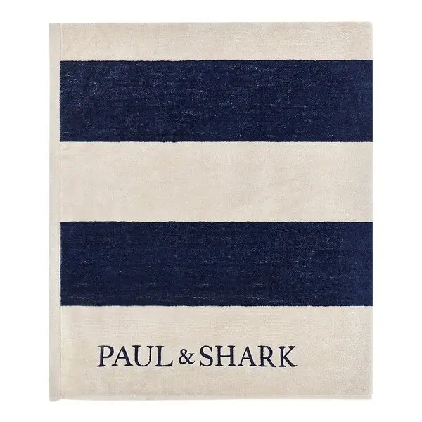 Paul & Shark Striped Beach Towel With Embroidery