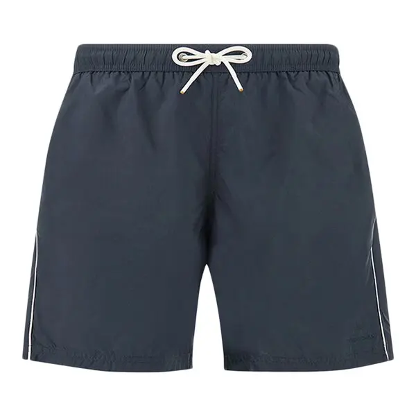 Paul & Shark Portofino Microfiber Swim Shorts With Logo Embroidery - Dama Blue