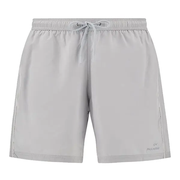 Paul & Shark Microfiber Swim Shorts With Logo Embroidery - Pearl Blue
